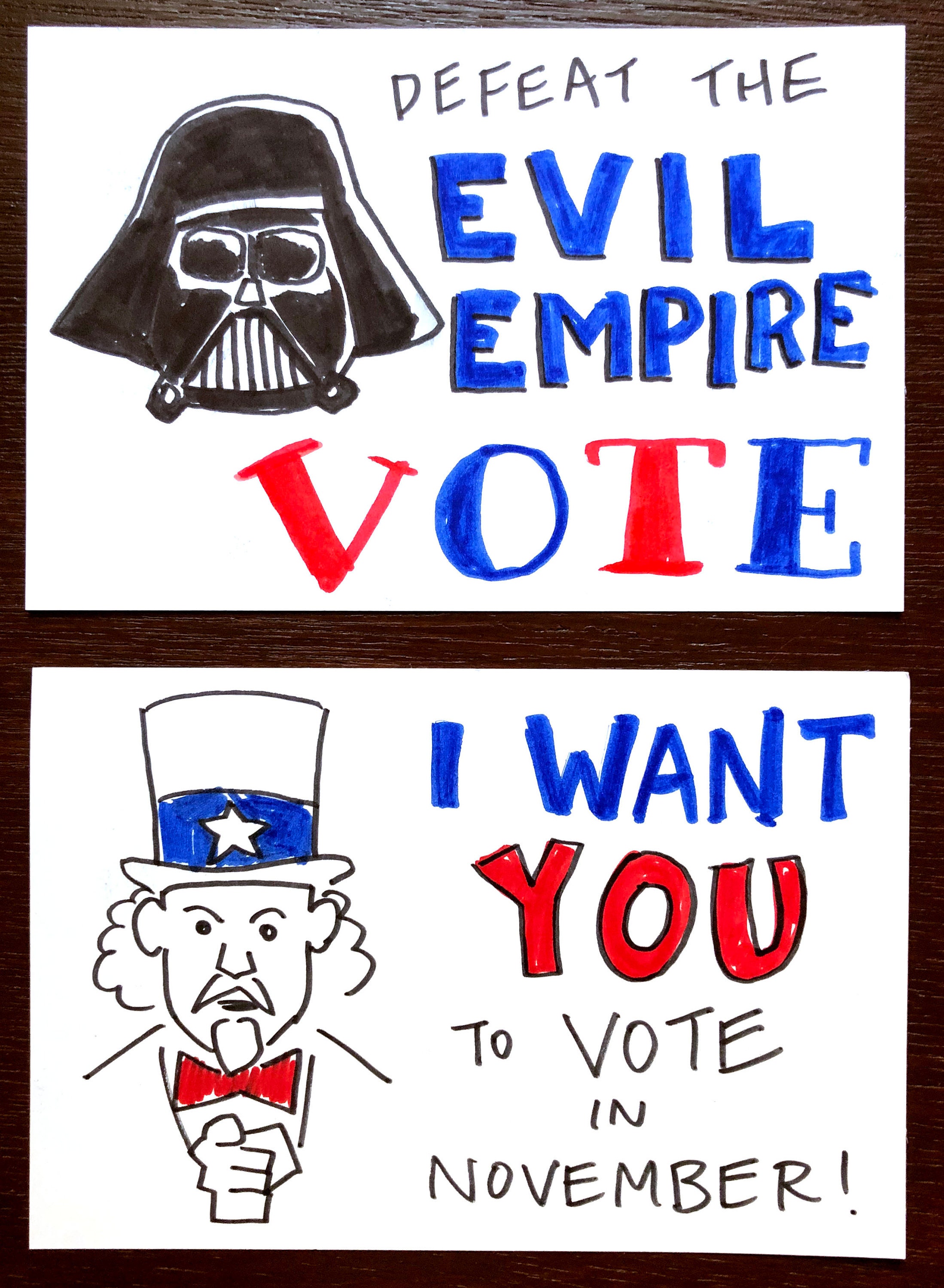 Hand Drawn Get Out the Vote Postcards Pack of 10 - Etsy