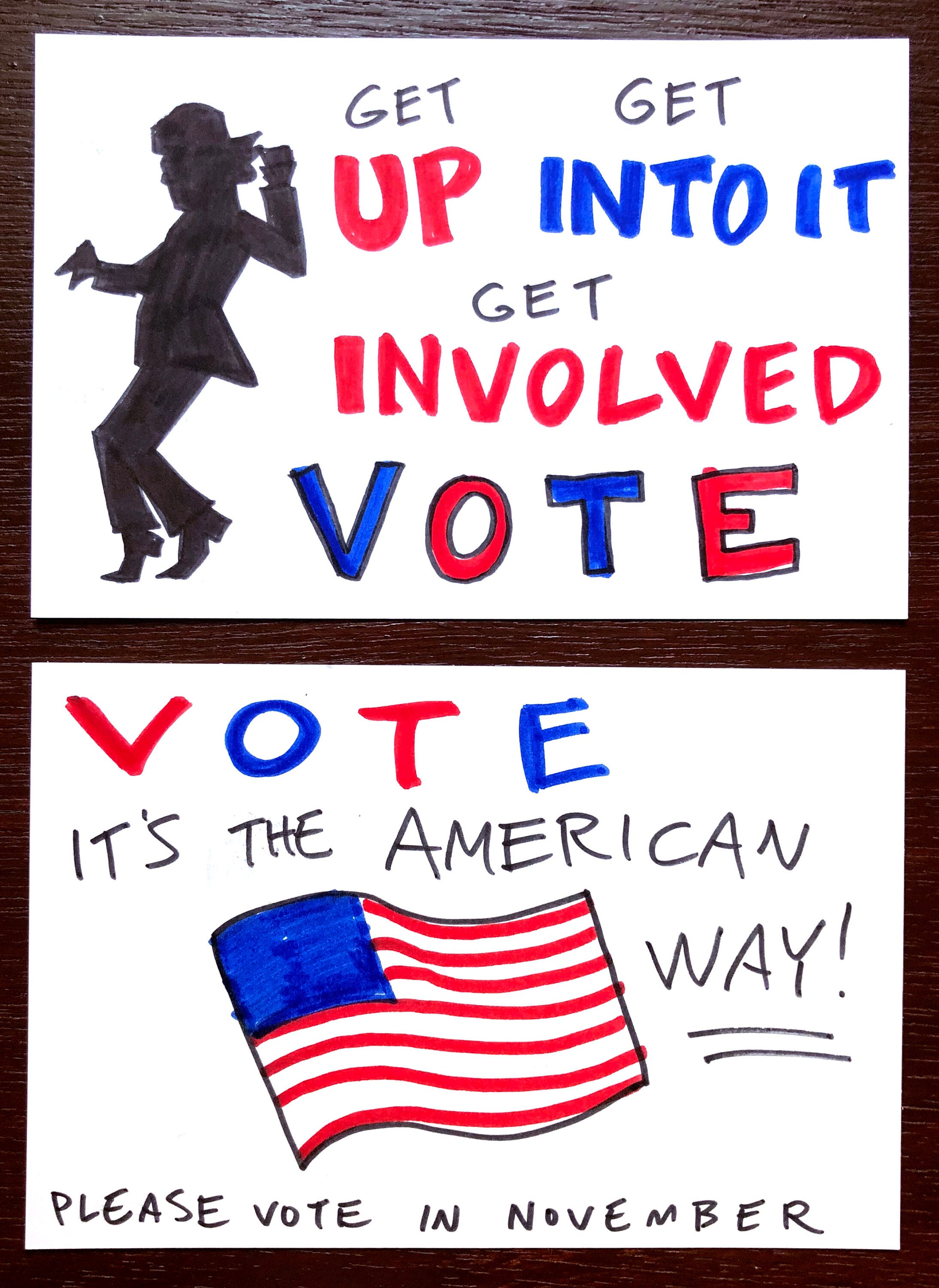 Hand Drawn Get Out the Vote Postcards Pack of 10 - Etsy