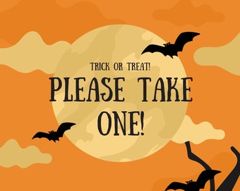 Take One Piece of Candy Sign - Etsy