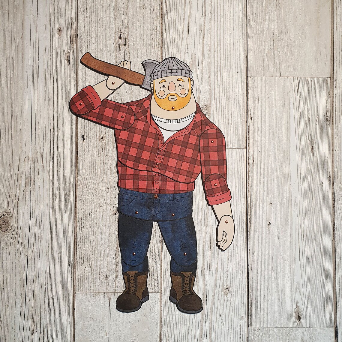 Ziggy Sawdust Lumberjack Paper Puppet, DIY Printable PDF Articulated ...