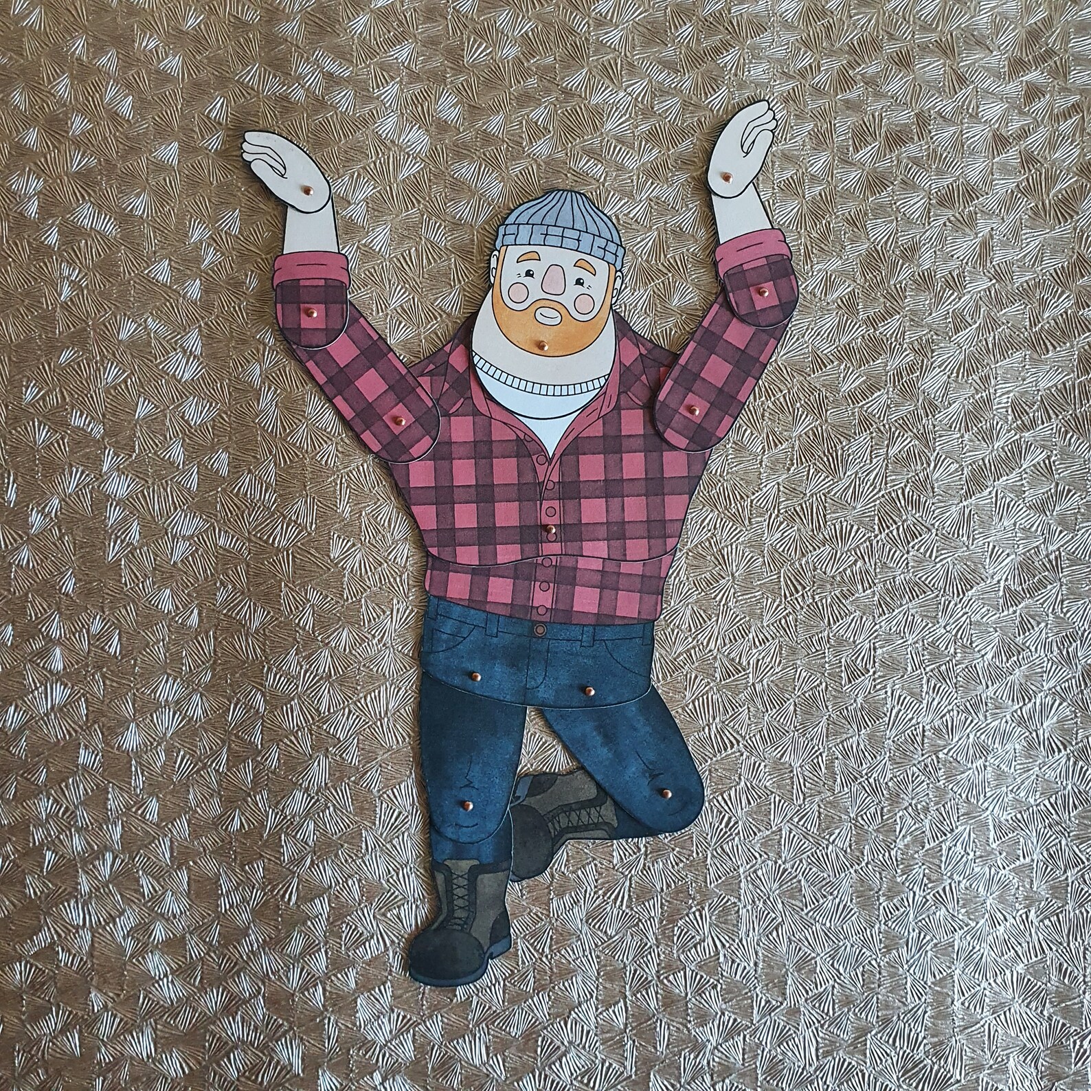 Ziggy Sawdust Lumberjack Paper Puppet DIY Articulated Paper - Etsy