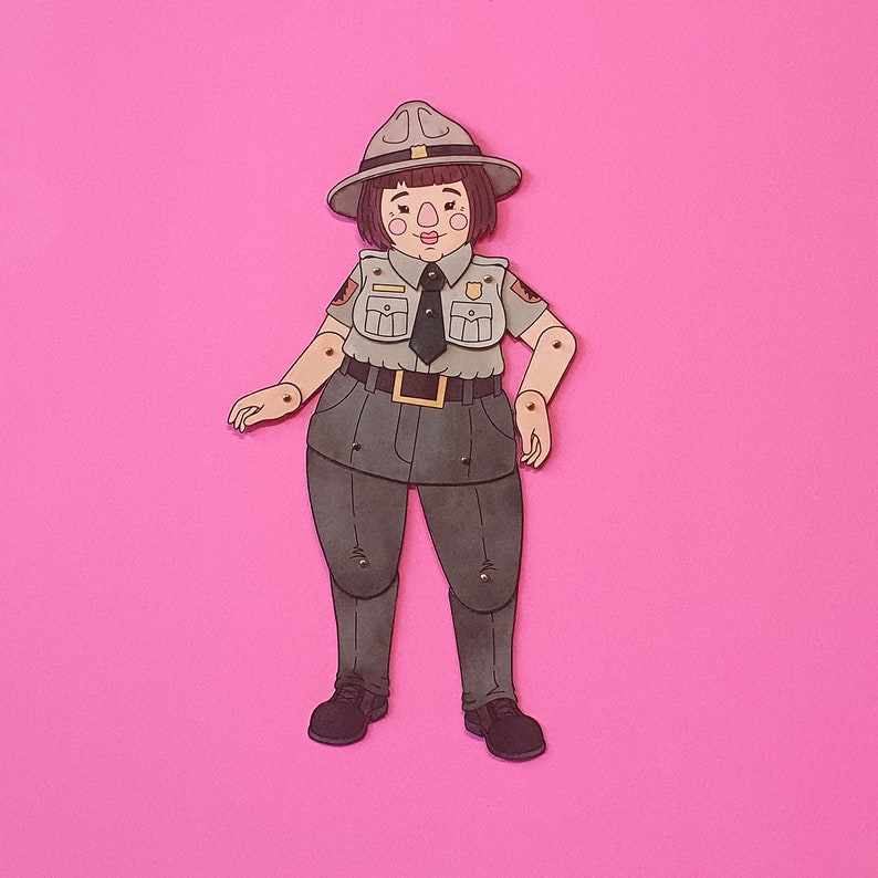 Park Ranger Jenny Paper Puppet, Articulated Paper Doll Kit - Etsy