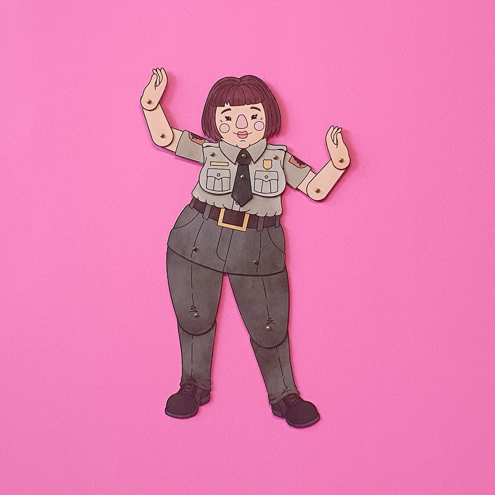 Park Ranger Jenny Paper Puppet, Articulated Paper Doll Kit - Etsy