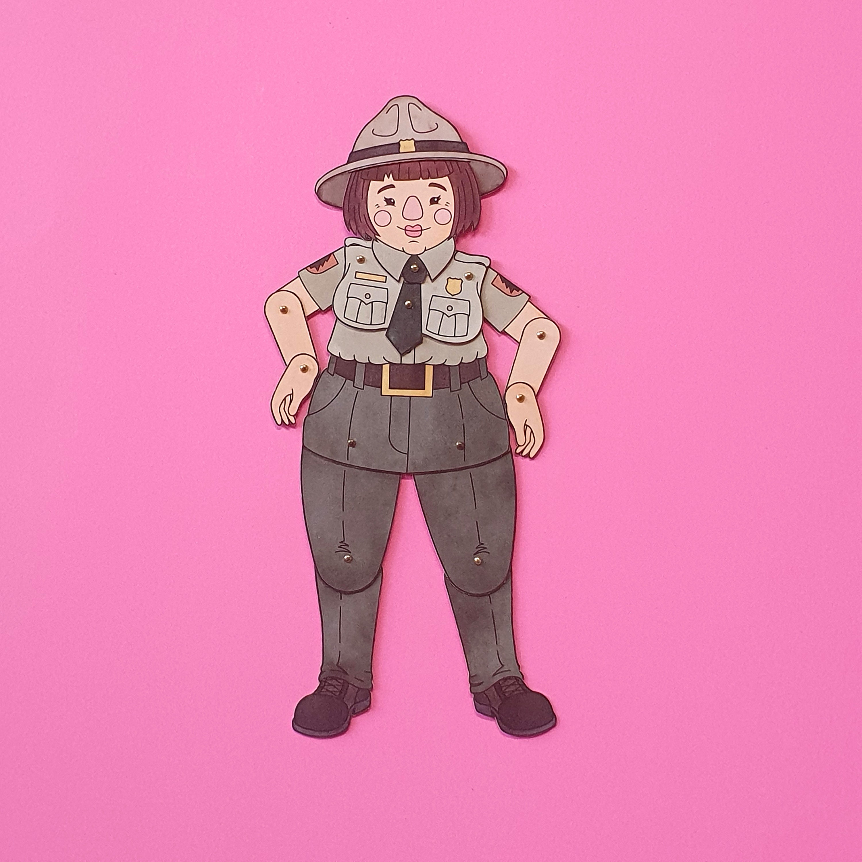 Park Ranger Jenny Paper Puppet, Articulated Paper Doll Kit - Etsy