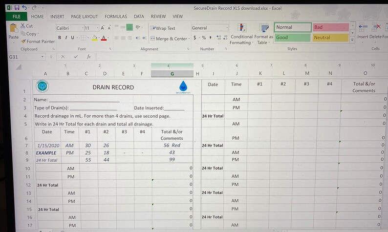 JP Drain Schallplattenform. Post Mastectomy Drain Care Record - Etsy.de