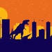 Denver Skyline Print Denver Poster Denver Print T Rex - Etsy