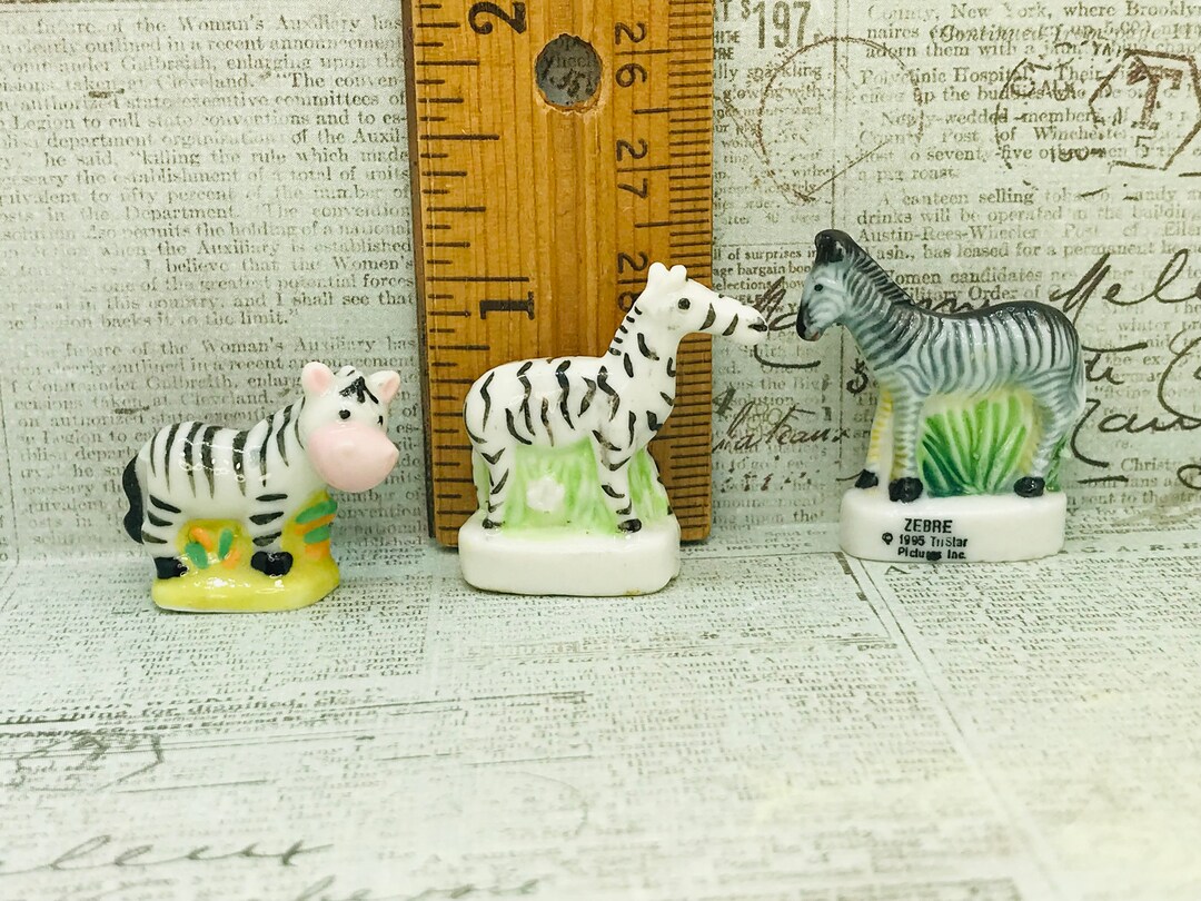 Tiny ZEBRAS Zebra Zoo Animals African Wildlife Safari - Hand Painted ...
