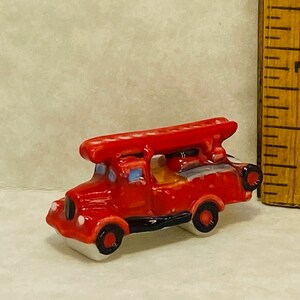 Tiny FIRE TRUCKS Pumper Ladder Engine Tanker Hose Cars Vintage Style ...