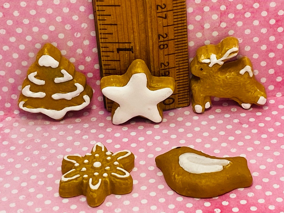 GINGERBREAD Iced Cookies Holiday Spice Cookie Christmas Tree Star Bird ...
