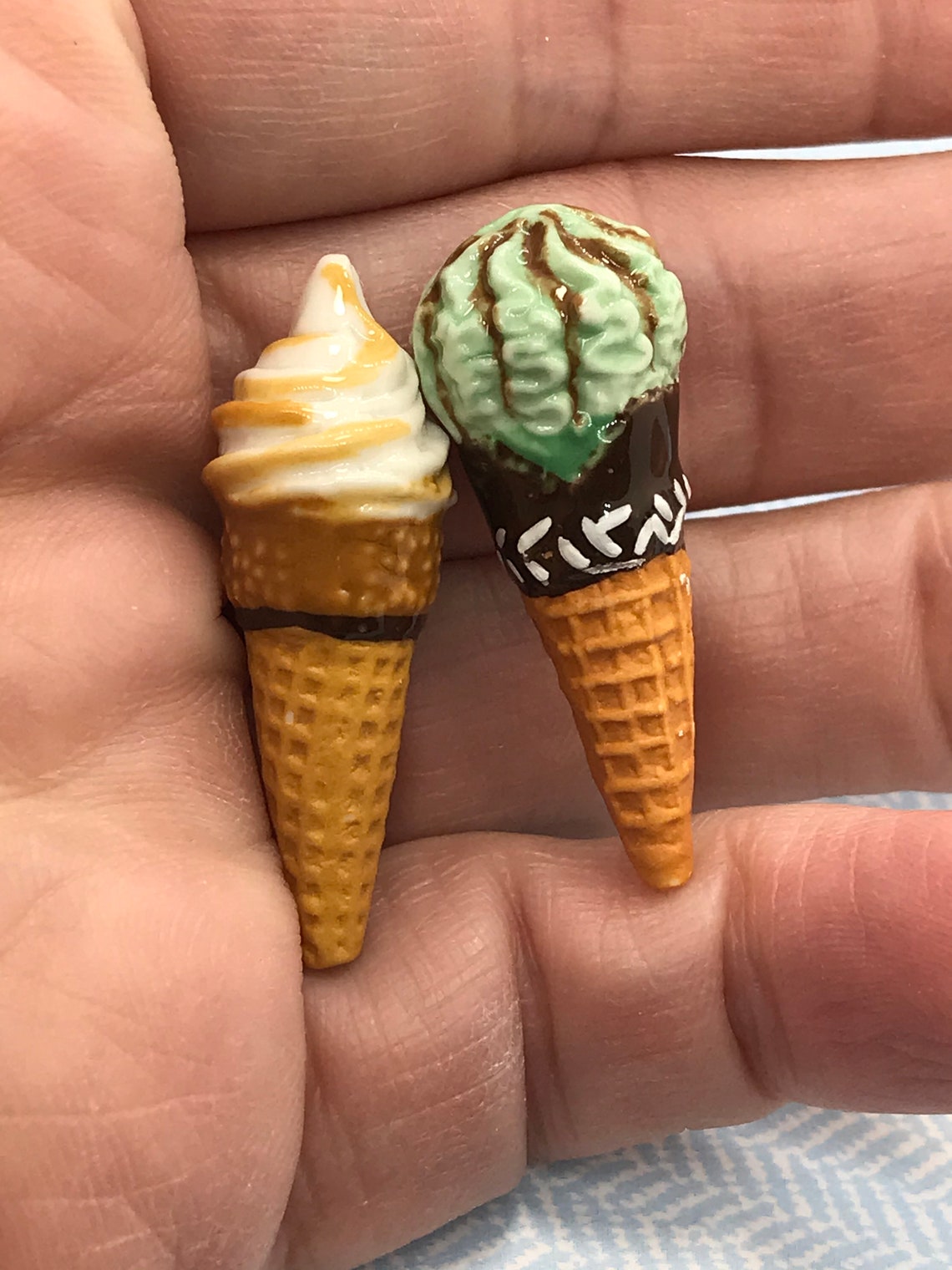 2 Fancy Ice Cream Cones Waffle Cone Sundaes Floats Parfaits - Etsy