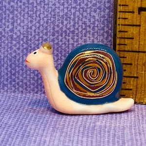 SNAILS Decorated Shells Snail Figures Escargot Sculptures - French Feve ...