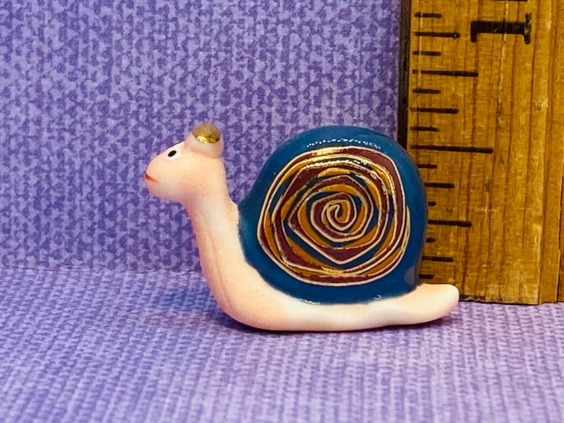 SNAILS Decorated Shells Snail Figures Escargot Sculptures - French Feve ...