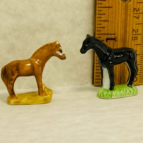 Porcelain Painted Horse Figurines - Etsy