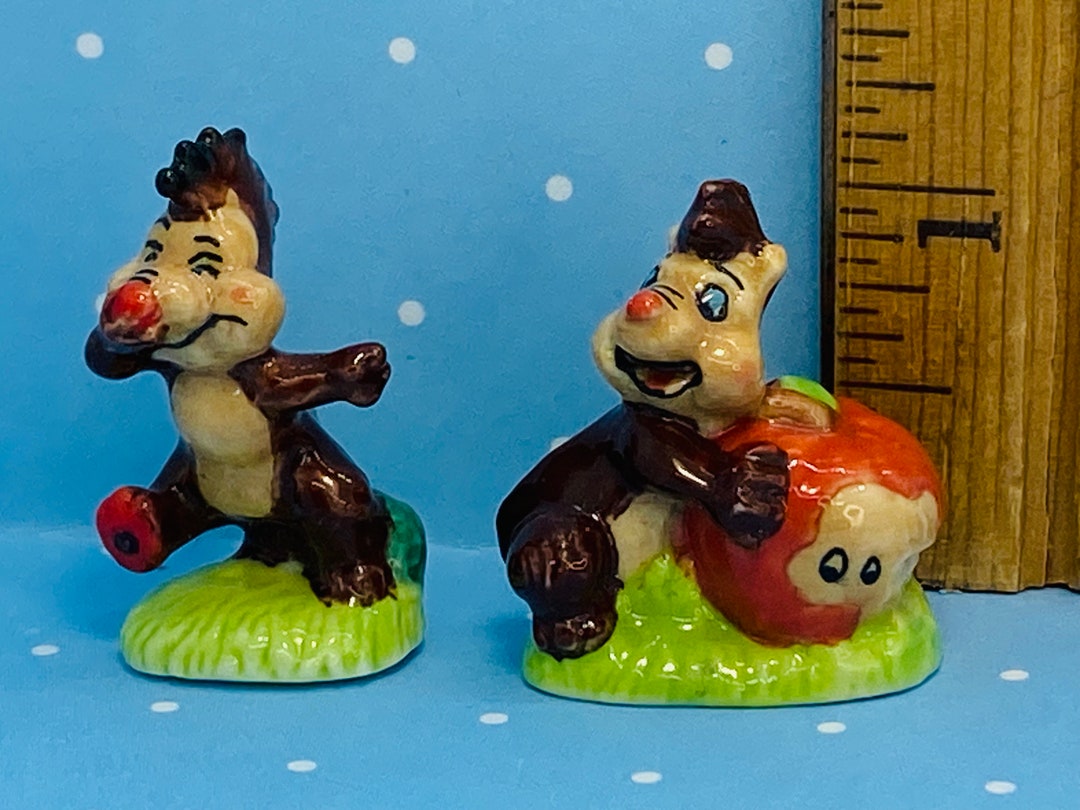 2 Tiny SQUIRRELS Chipmunk Woodland Forest Squirrel Animals - French ...