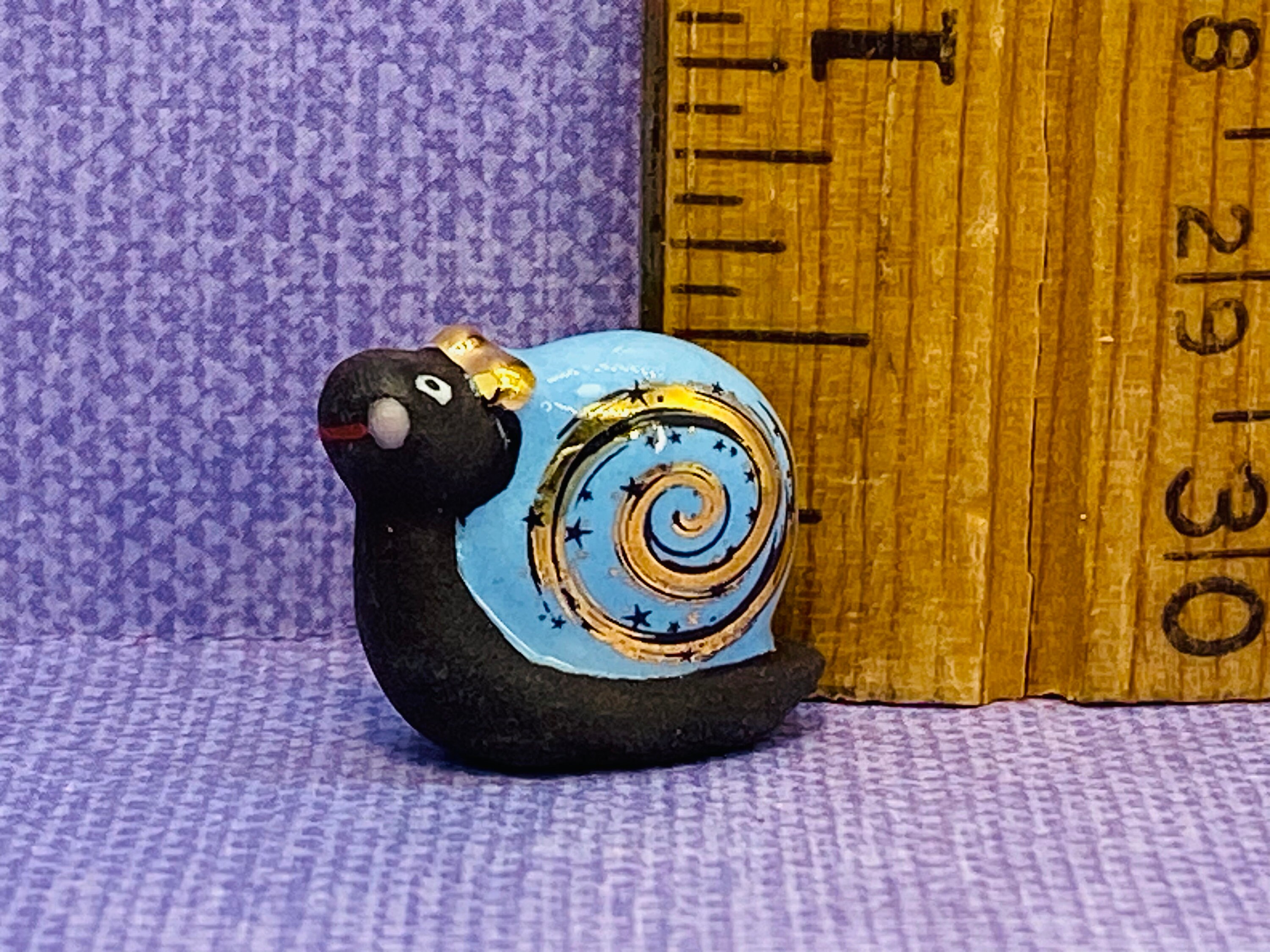 SNAILS Decorated Shells Snail Figures Escargot Sculptures - French Feve ...