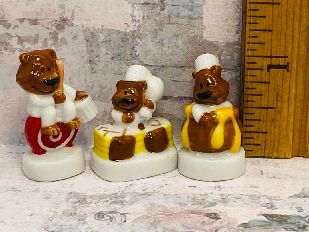 3 Tiny Teddy Bear CHEFS Baker Pastry Cook Chef Bakers Foodie Regional ...