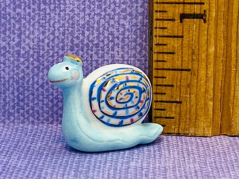 SNAILS Decorated Shells Snail Figures Escargot Sculptures - Etsy
