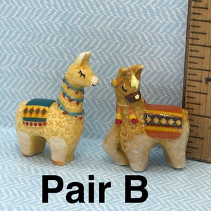 Adorable LLAMAS Llama Alpaca Alpacas Miniature Mini Tiny Figurine ...