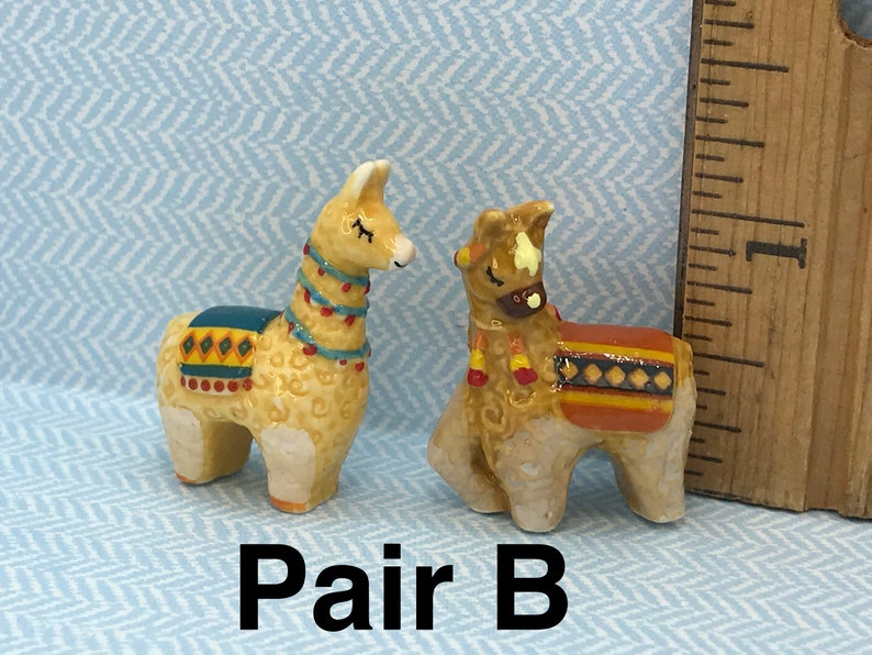 Adorable LLAMAS Llama Alpaca Alpacas Miniature Mini Tiny Figurine ...