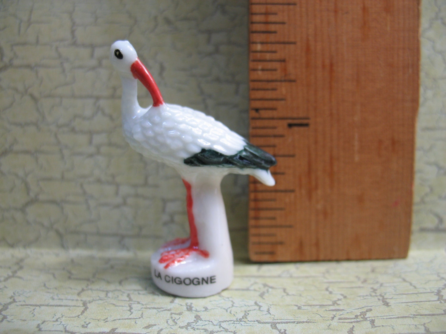 STORK - Bird Birds Storks - French Porcelain Feve Feves Mini Figurine ...