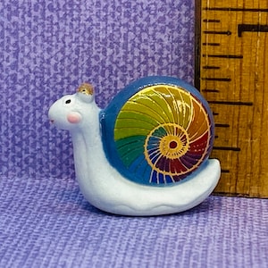 SNAILS Decorated Shells Snail Figures Escargot Sculptures - French Feve ...