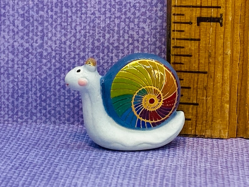 SNAILS Decorated Shells Snail Figures Escargot Sculptures - French Feve ...
