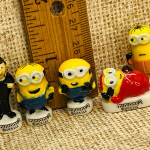 Tiny MINIONS Despicable Me - Ceramic Miniature Figurines - French Feve ...