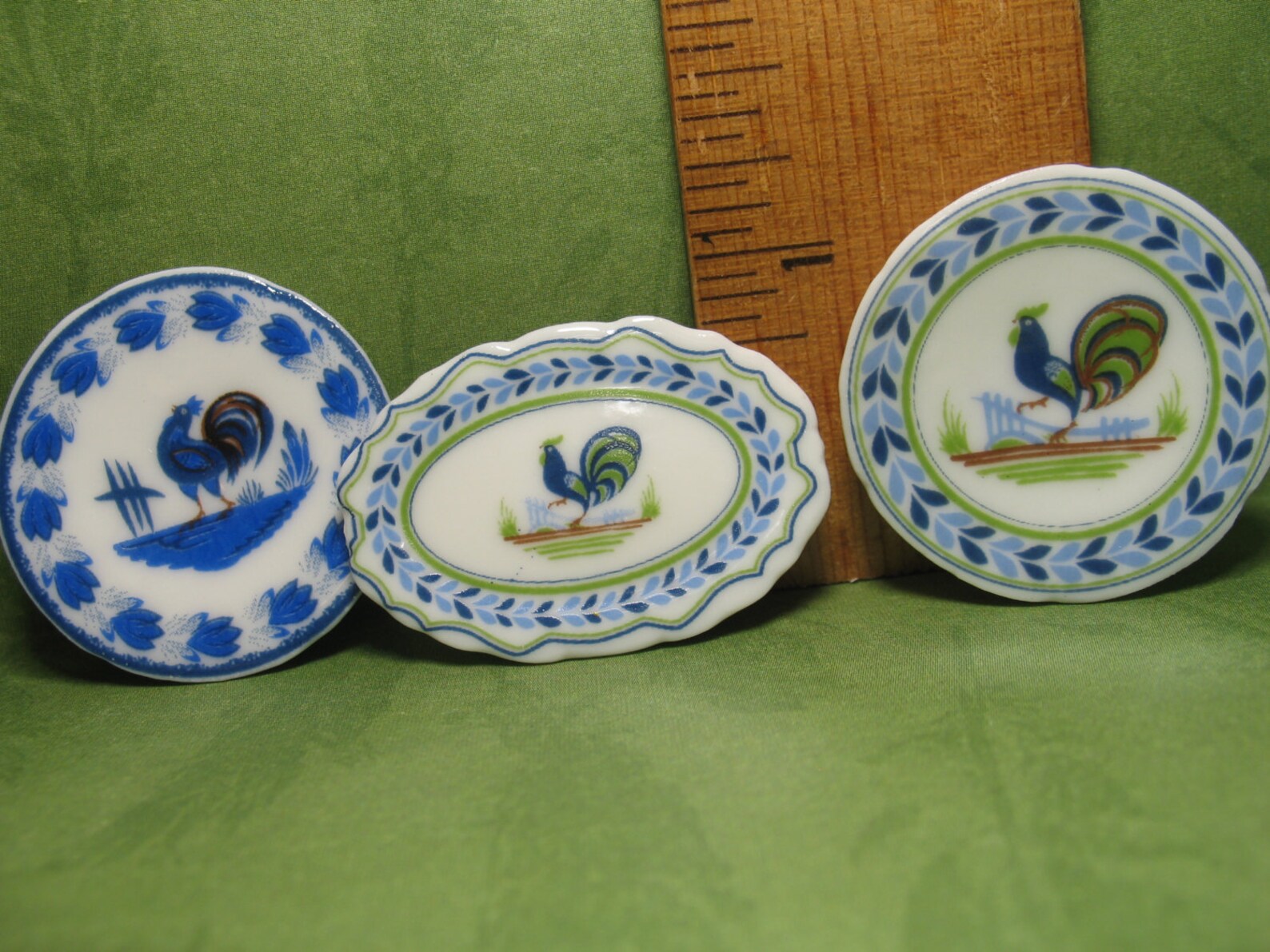 ROOSTER Quimper Mini Plate Platter China Style From Brittany | Etsy