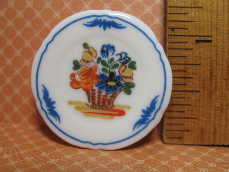 Tiny St Clement Faience Floral Pottery Flower Plate Platter - Etsy