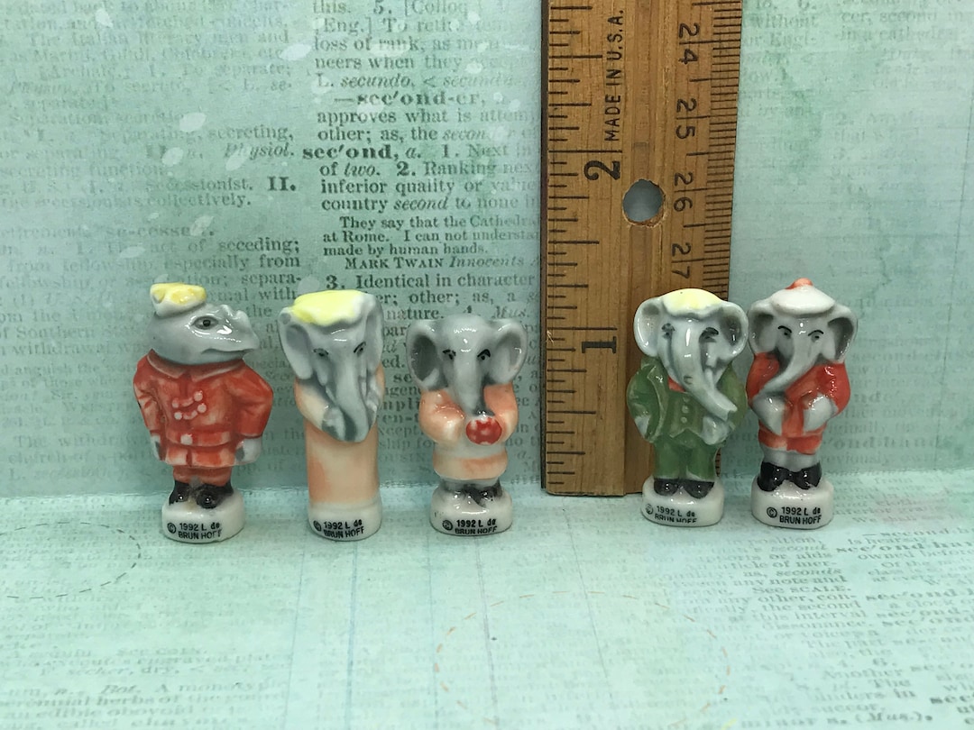 Vintage Babar the Elephant Set of 5 Celeste Arthur Flora Rataxes Rhino ...
