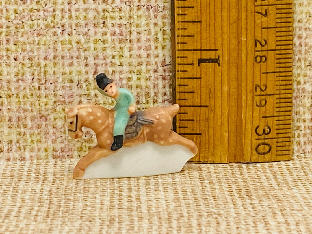 Ancient Horse & Rider Statue Tiny Museum Reproduction Asian Archeology ...