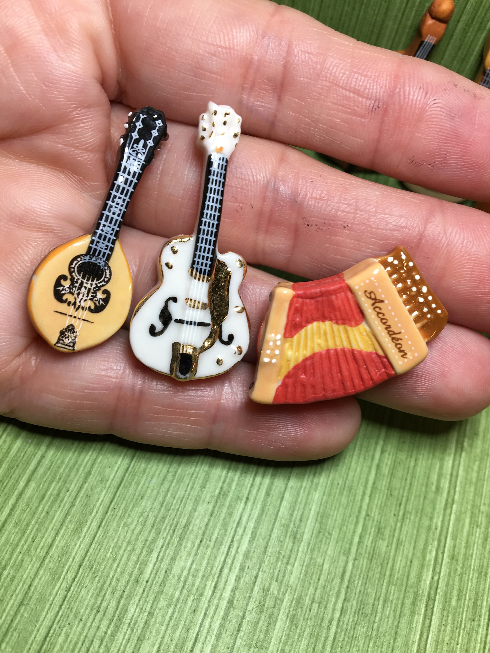 Tiny Musical Instruments: Electric Guitar Violin Accordian - Etsy