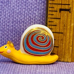 SNAILS Decorated Shells Snail Figures Escargot Sculptures - French Feve ...