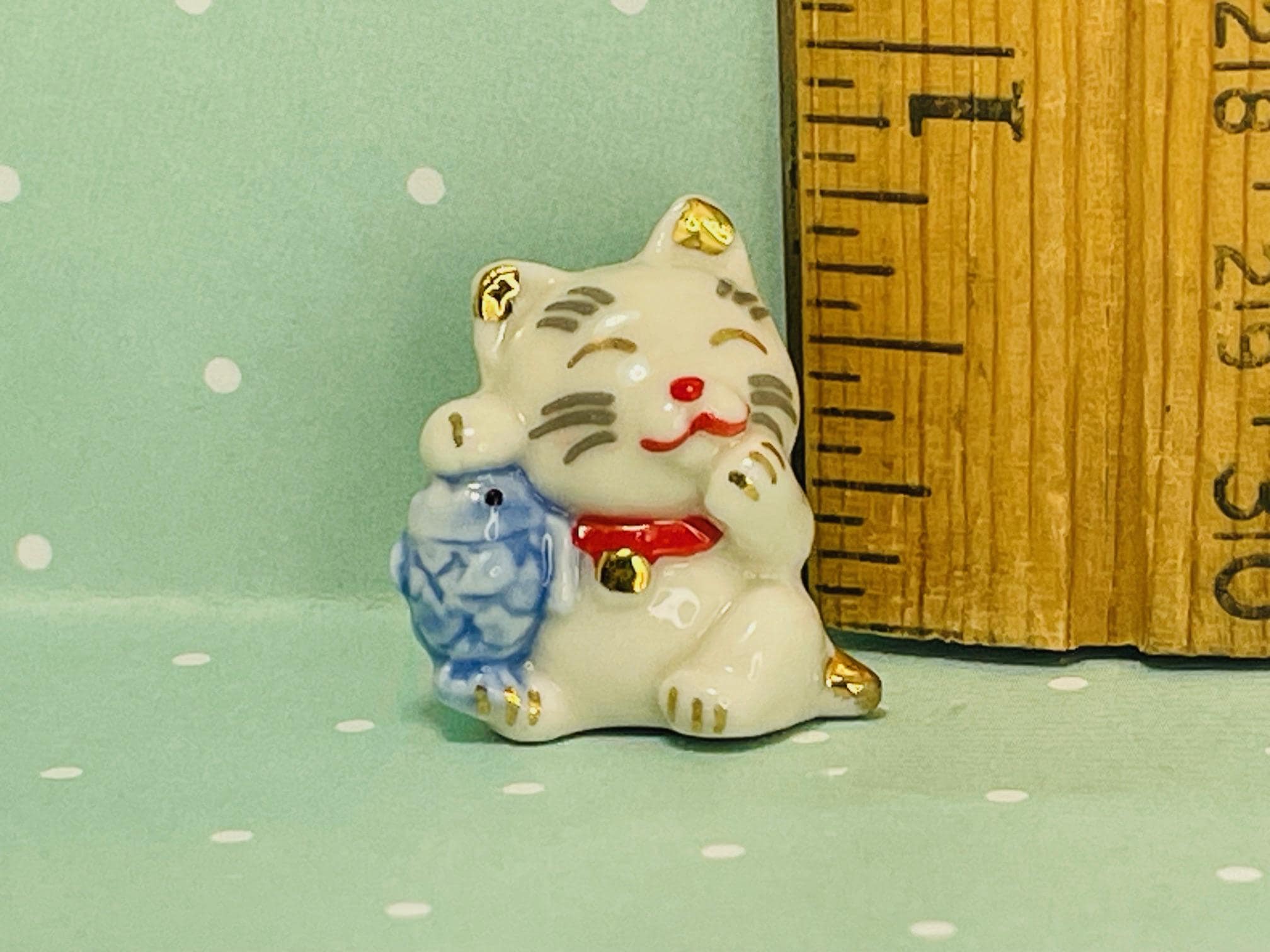 GOOD LUCK Maneki Neko Asian Waving CATS Kitten Kittens Cat Tiny ...
