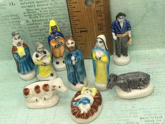 Traditional Primitive Nativity Set Mary Joseph Jesus Shepherd | Etsy