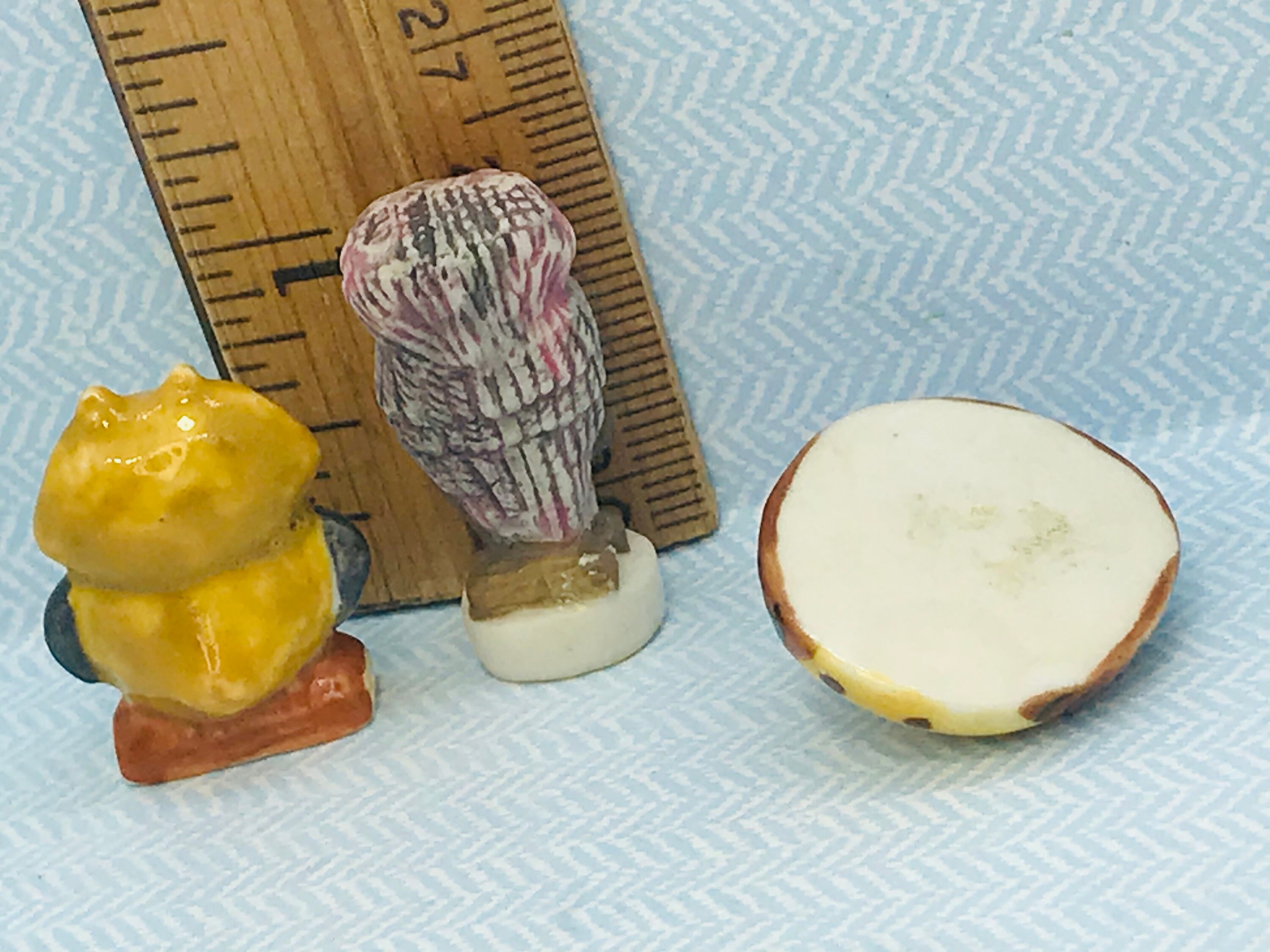 Gorgeous OWLS Hand Painted French Feves Feve Porcelain - Etsy