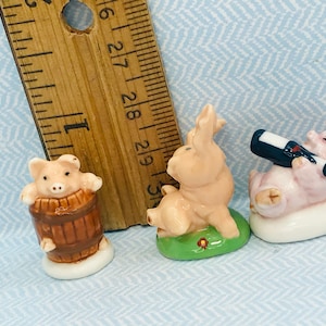 SEXY Piggies Lingerie Pigs Piglet Pig Hand Painted Porcelain French ...