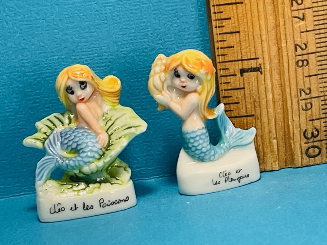 2 Tiny MERMAIDS Siren Water Sprite Mythological Sirens Mermaid Vintage ...