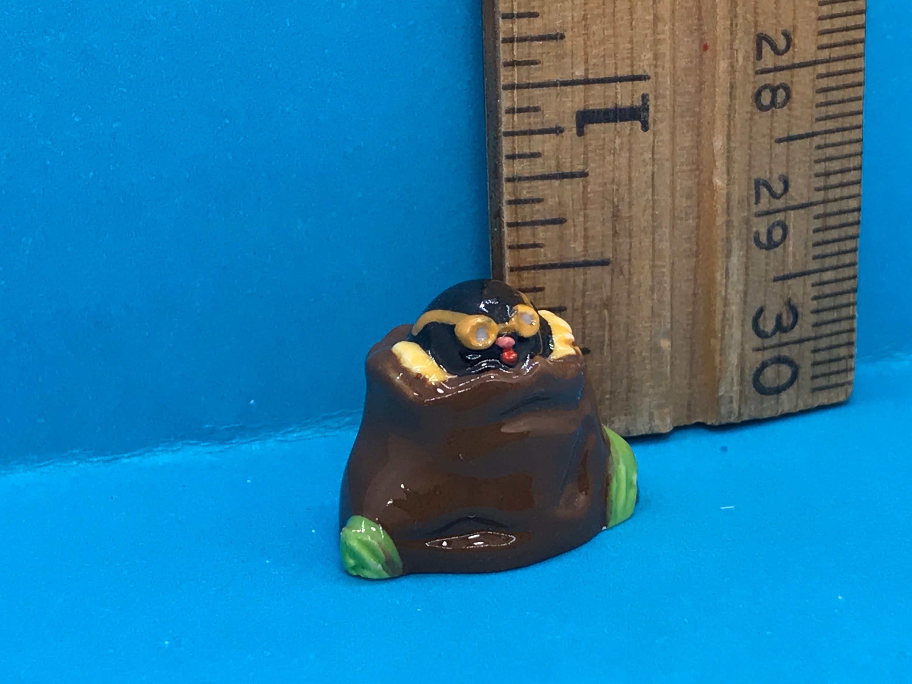 Tiny Mr MOLE Rodent in spectacles French Feve Feves | Etsy