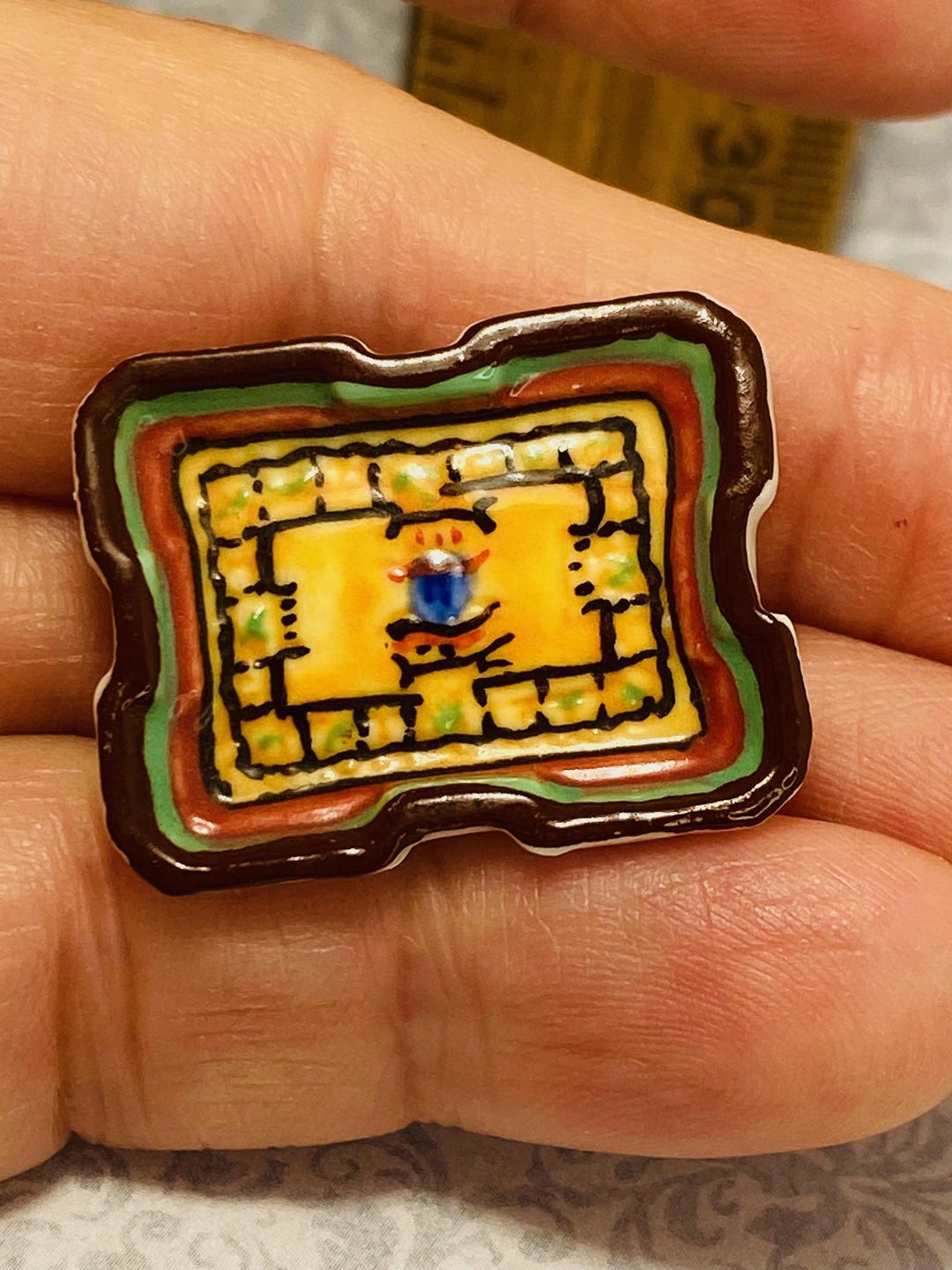 Quimper Mini Plate Platter China Style From Brittany France Brown ...