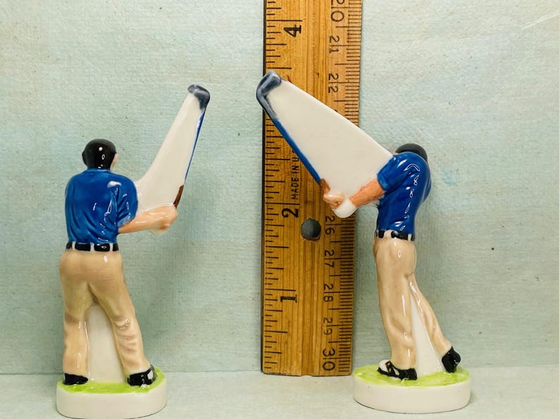 Vintage GOLFING Golf Golfer 6 Pc Set Sports Porcelain Miniature 3.5 ...
