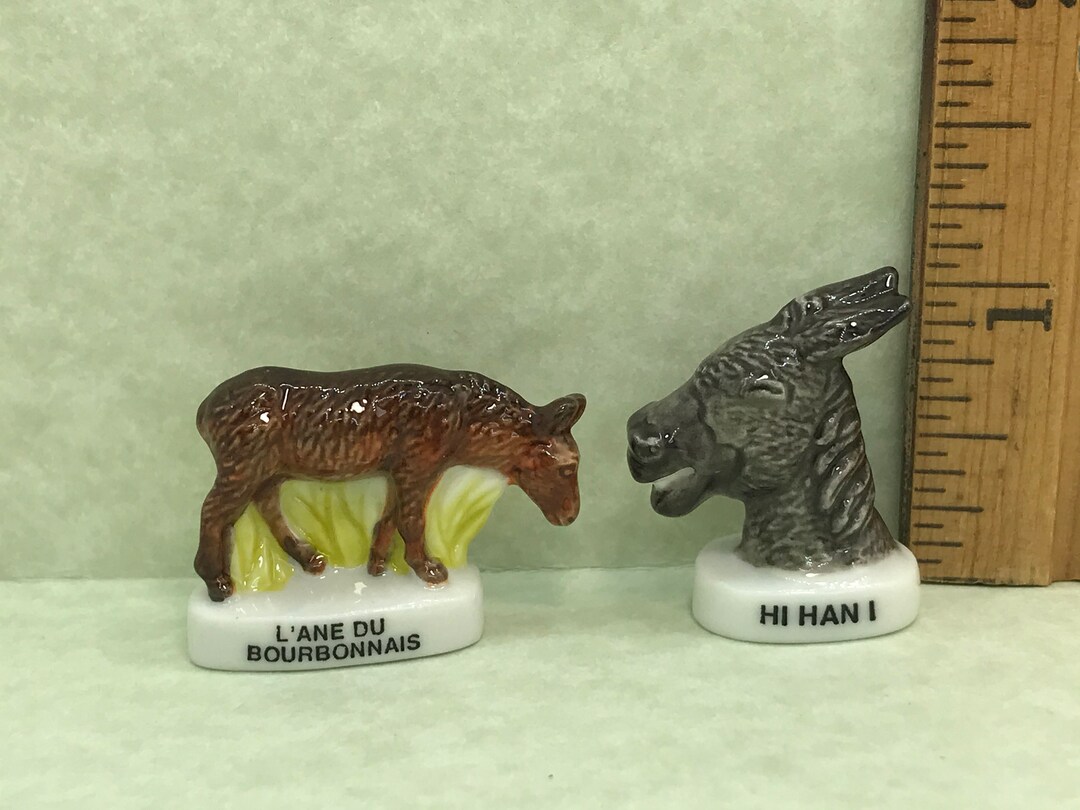 Donkey Burro Mule Breed French Feve Feves Porcelain Figurines King Cake ...
