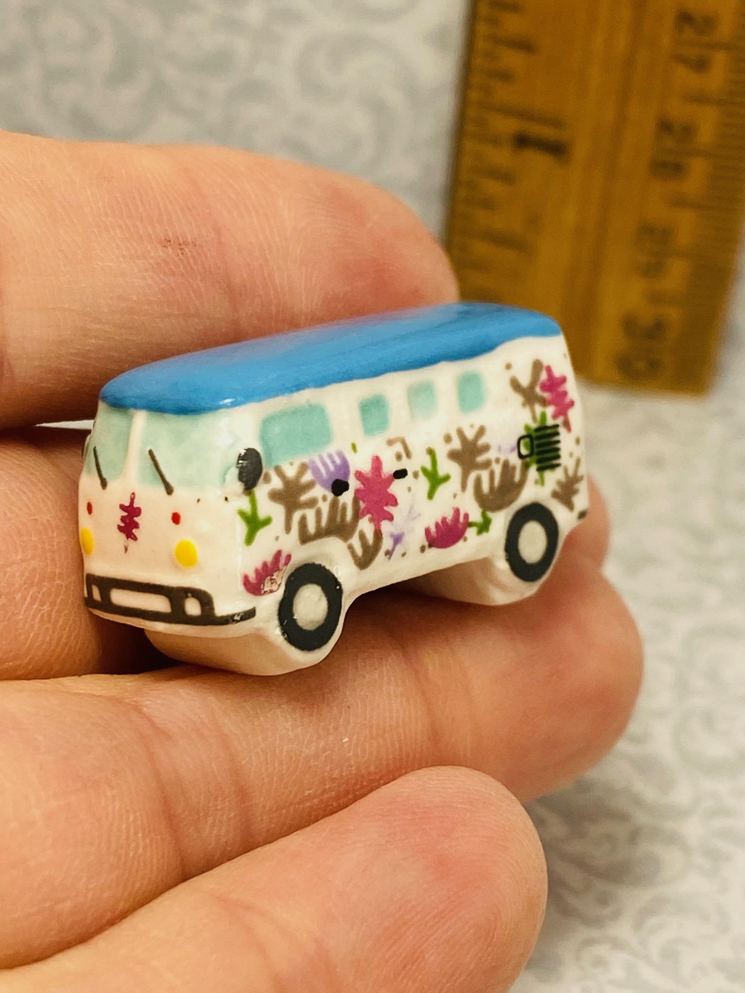Retro CAMPER VANS Mini Van Motor Bus CARS Car French Feve Feves Tiny ...