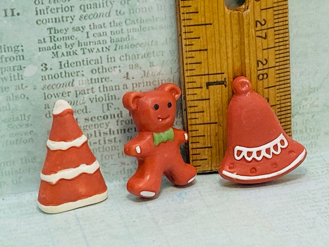 Mini Gingerbread Bell Bear & Tree Christmas Holiday Bakery Cookies ...