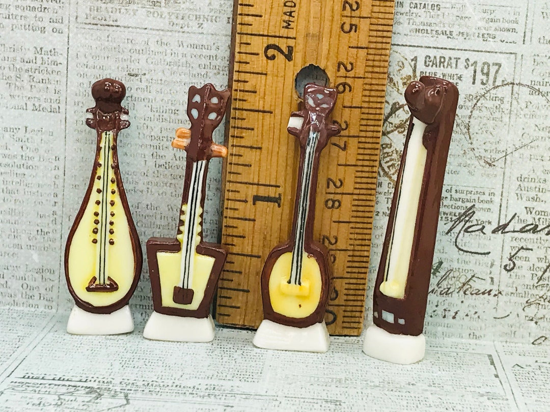 4 Tiny Musical Stringed Instruments: Mandolin Bouzouki International ...