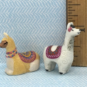 Adorable LLAMAS Llama Alpaca Alpacas Miniature Mini Tiny Figurine ...