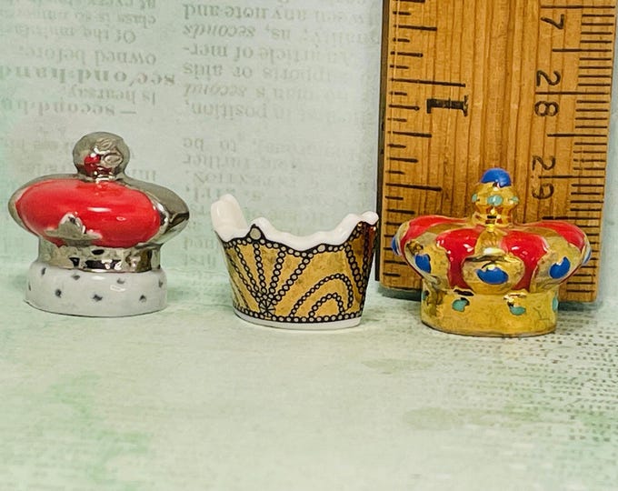 3 King's CROWNS Royalty King & Queen Flat-back Mardi Gras Epiphany ...