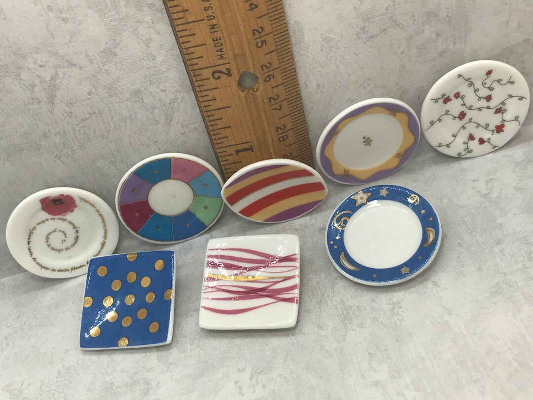 Tiny Modern Plates Platters Retro French Pottery Dishes Tiny Platter ...