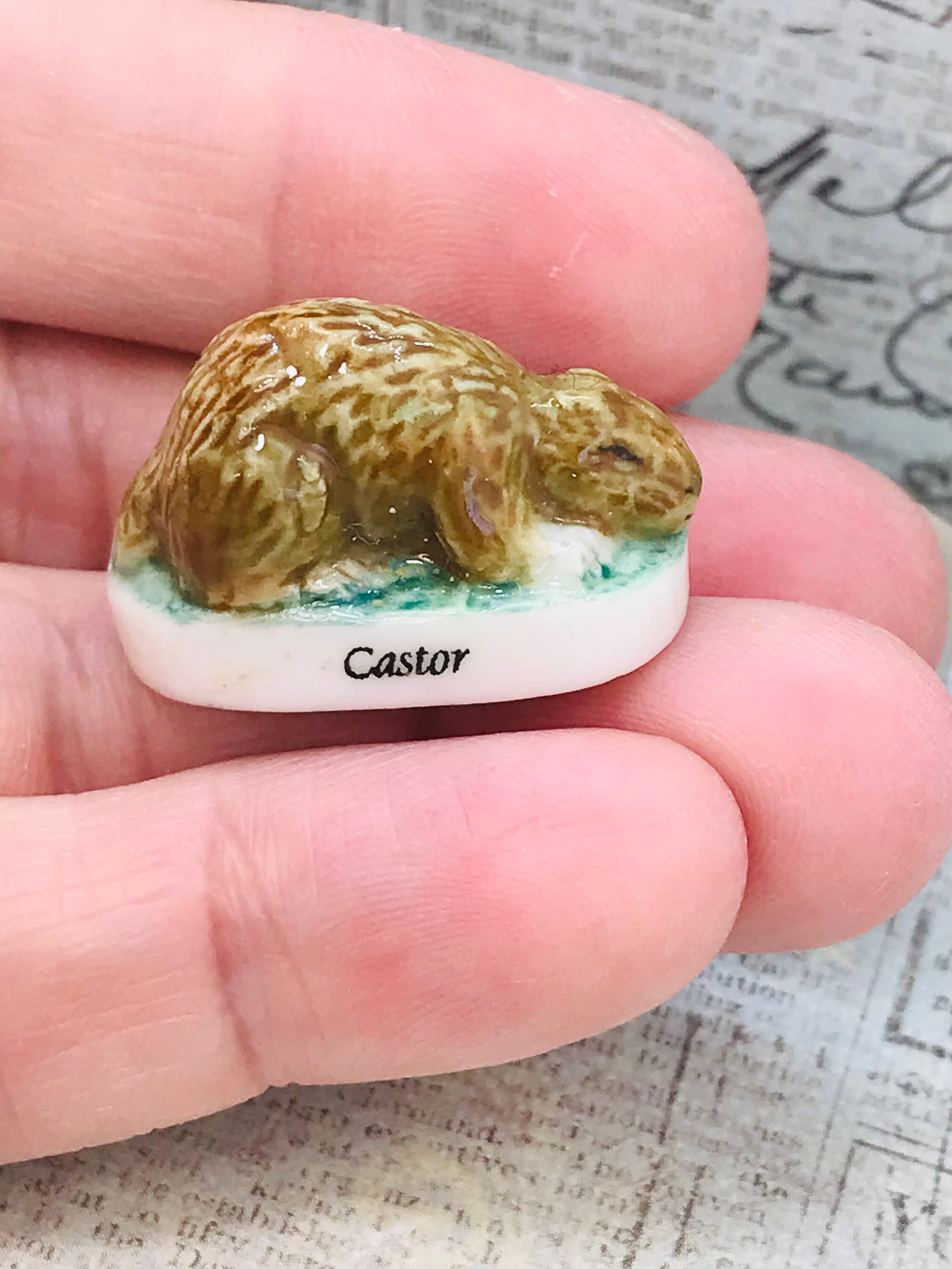 Tiny BEAVER Figure Beavers French Feve Feves Porcelain - Etsy