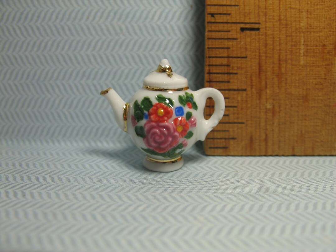 Palace Ceramics - Floral Porcelain Teapot From Limoges - French Feve ...